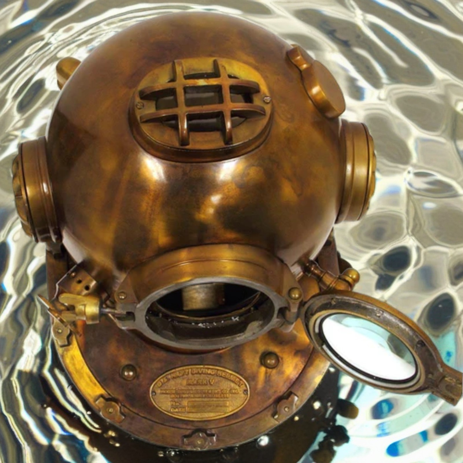 Replica of the WWII US Mark V Nautical Divers Helmet | Property Room