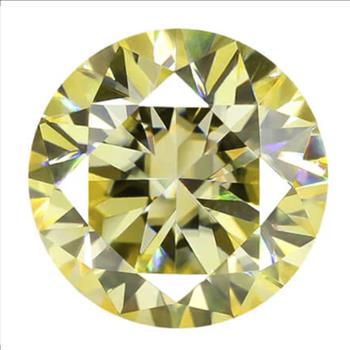Moissanite Lab Diamond Unmounted 3.0ct Lemon Yellow Round Stone ...