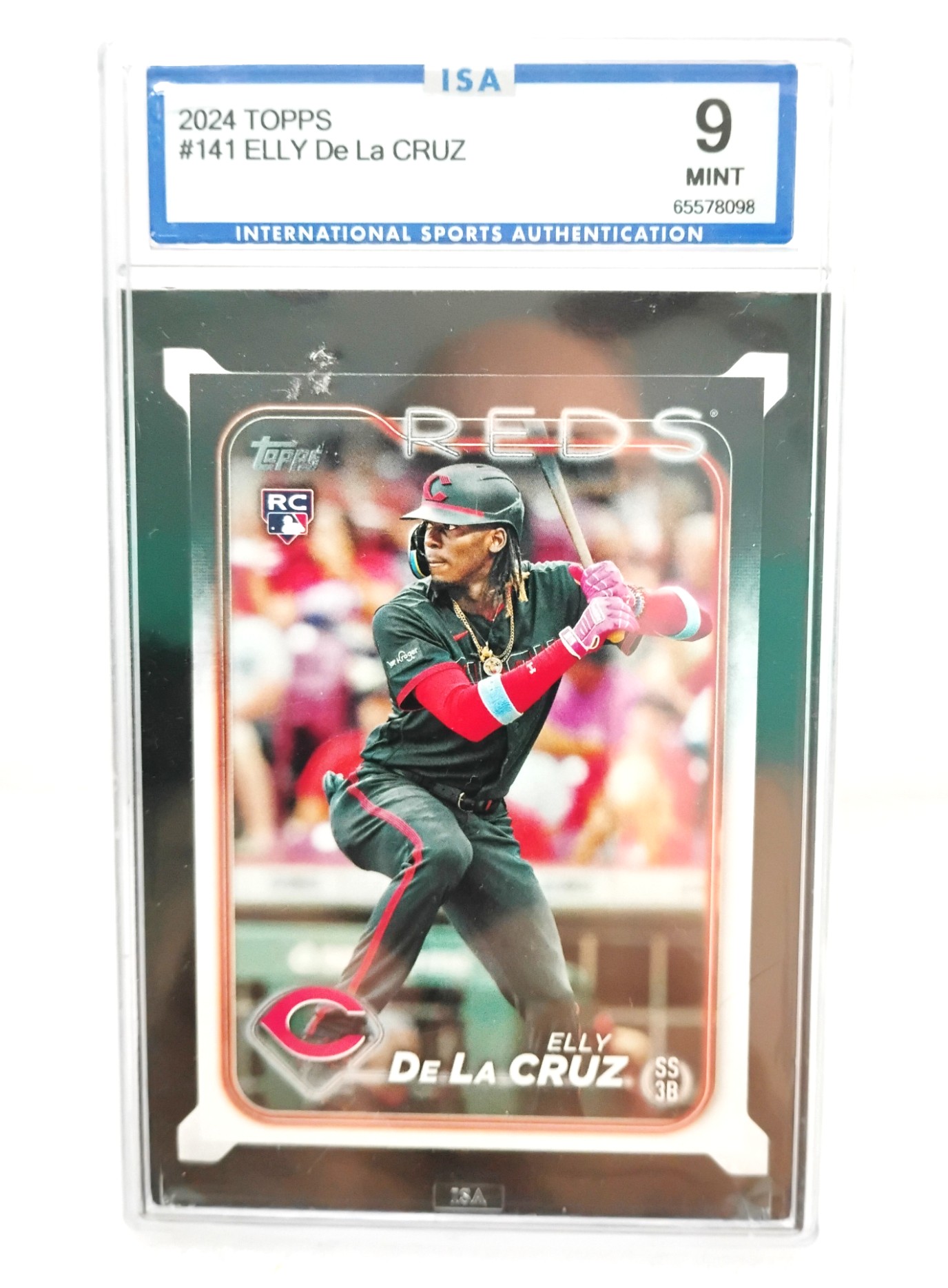 2024 Topps Series 1 - Elly De La Cruz #141 (RC) ISA 9 | Property Room