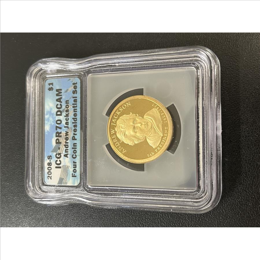 2008 S PROOF ANDREW JACKSON DOLLAR ICG PR-70 DCAM | Property Room
