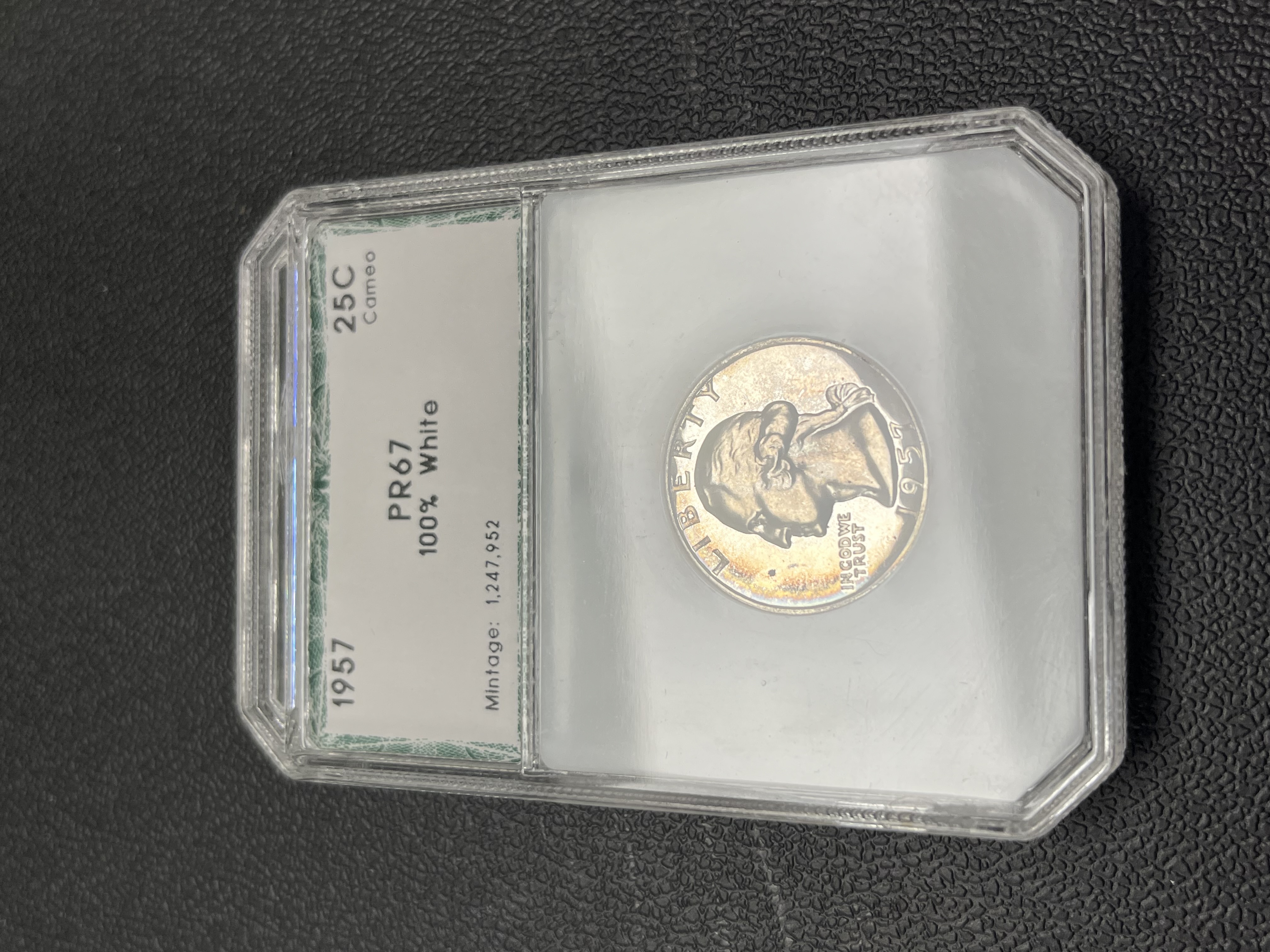 1957 PROOF WASHINGTON QUARTER PCI PR-67 SILVER COIN | Property Room