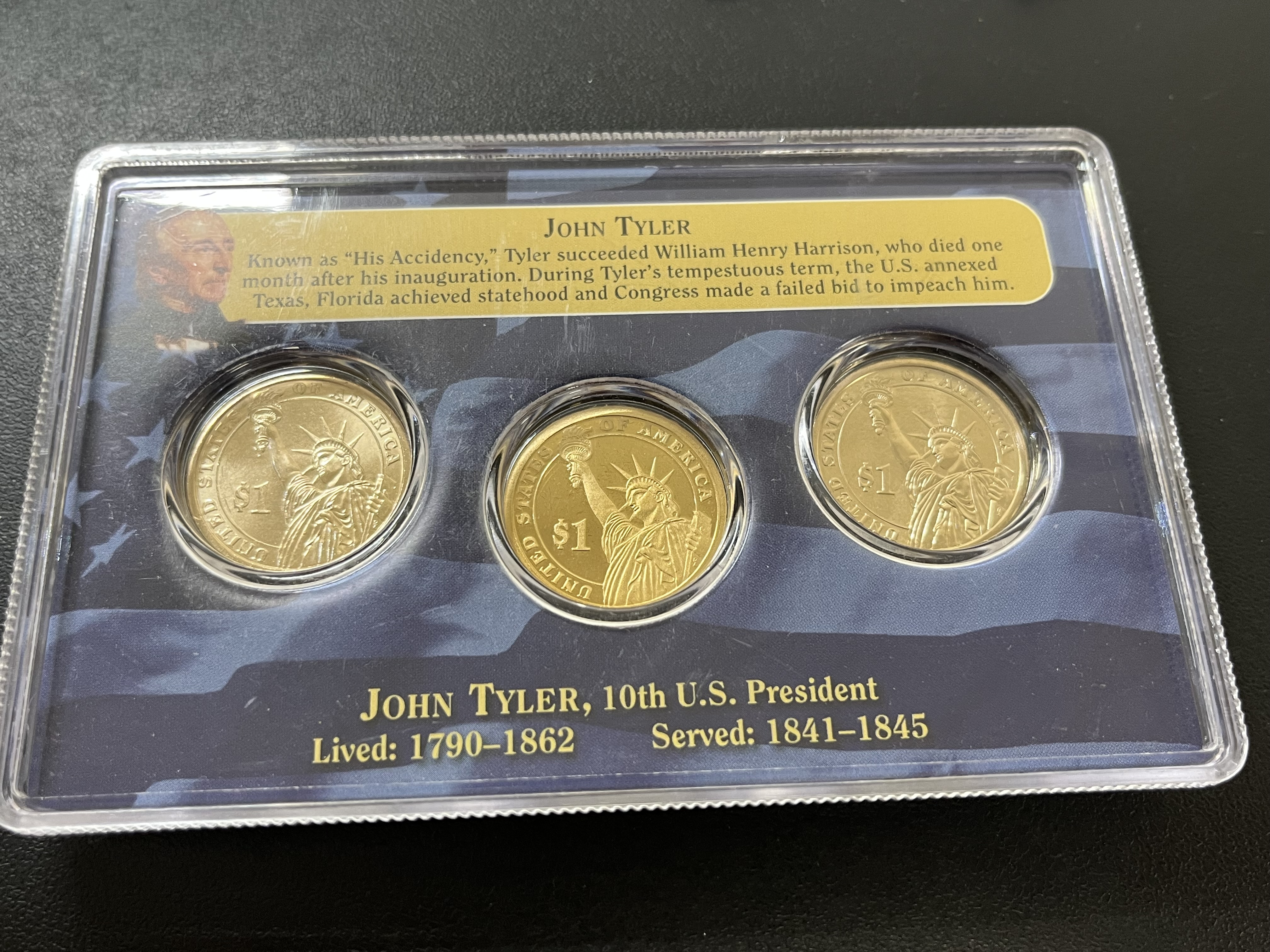 2009 JOHN TYLER PRESIDENTIAL DOLLAR COIN SET P+D + S | Property Room