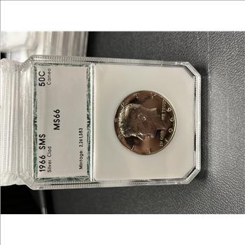 1966 SMS KENNEDY HALF PCI MS-66 CAMEO - SILVER COIN | Property Room