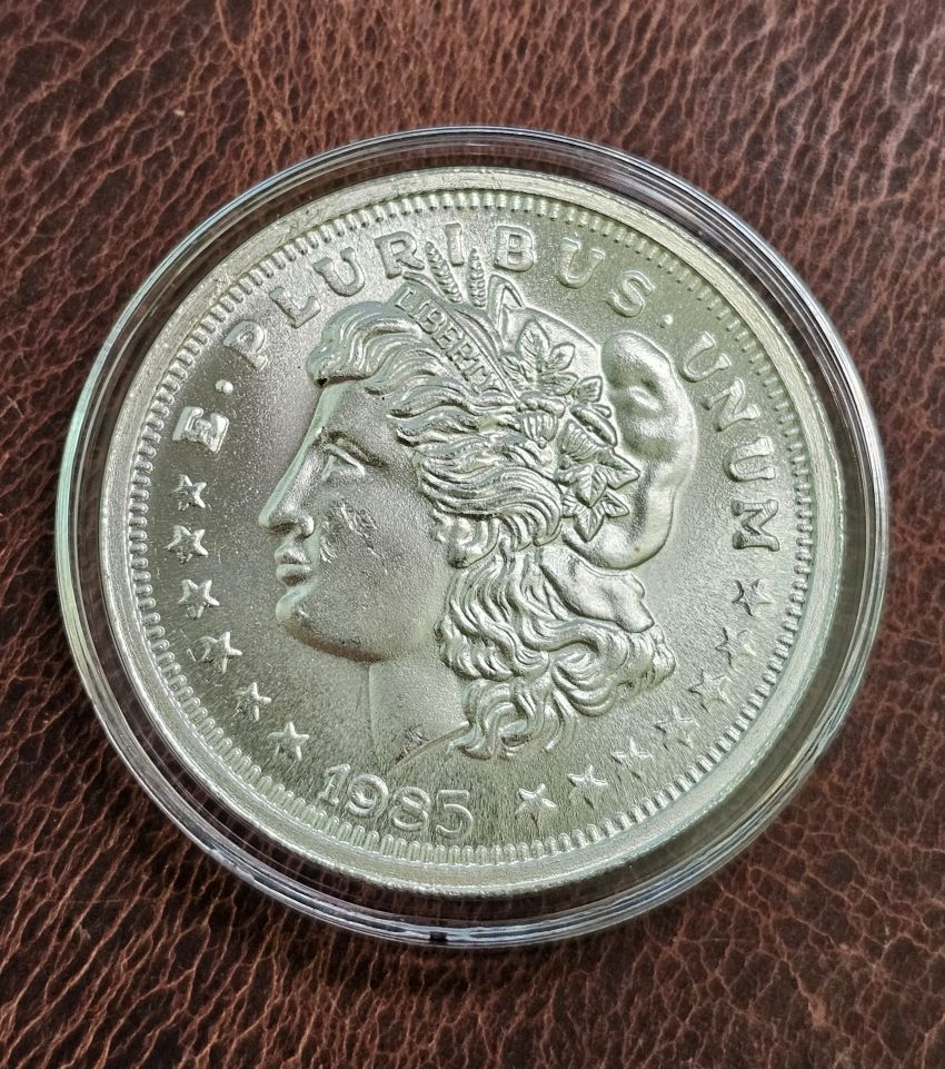 1985 1 oz .999 Fine Silver Morgan Design Dollar - Trade Unit | Property ...