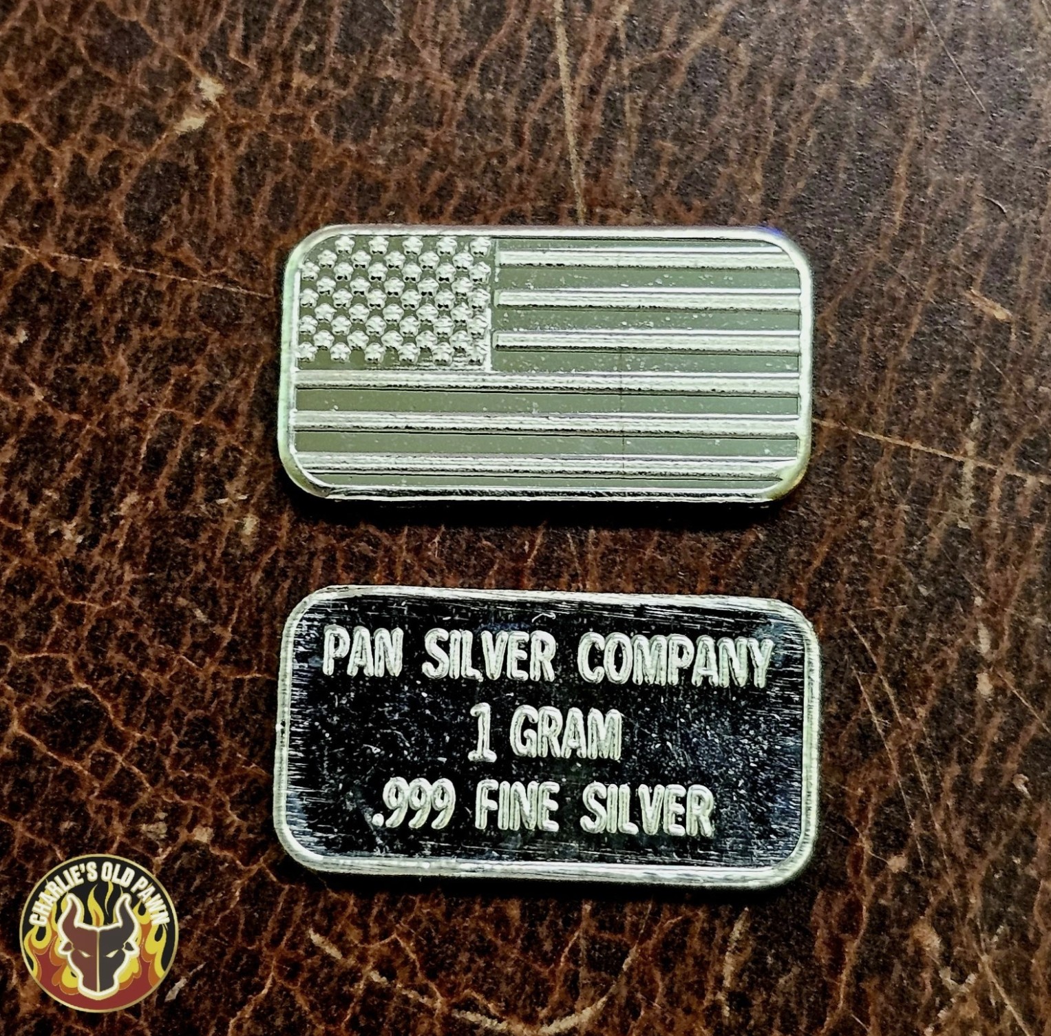1 gram .999 Fine Silver American Flag Bar - Pan Silver Company ...